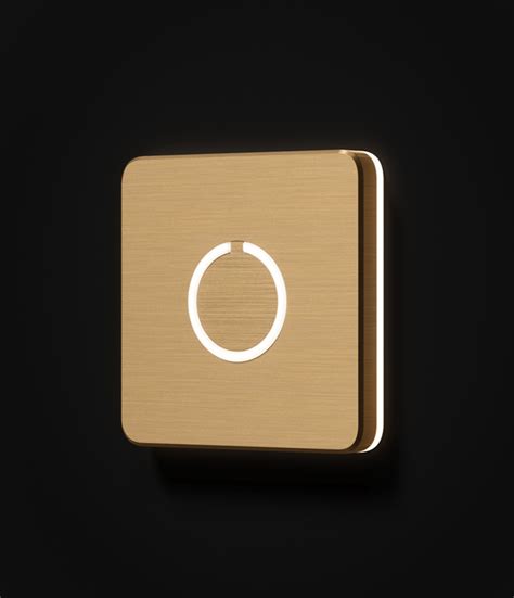 Modern Square Copper Doorbell Button Luxello