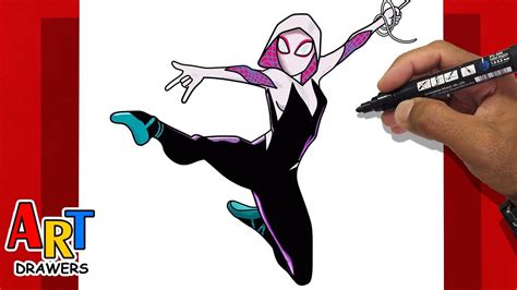 How To Draw Gwen Spider Man Beyond The Spider Verse Sony Marvel Youtube