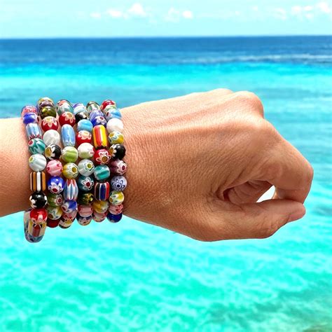 Glass Bead Bracelet Etsy