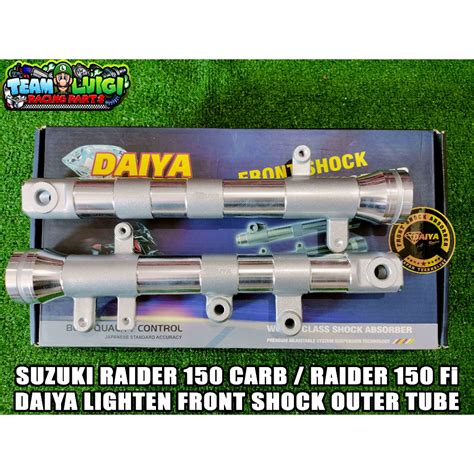 DAIYA LIGHTEN FRONT SHOCK OUTER TUBE SILVER FOR SUZUKI RAIDER CARB RAIDER F I Shopee