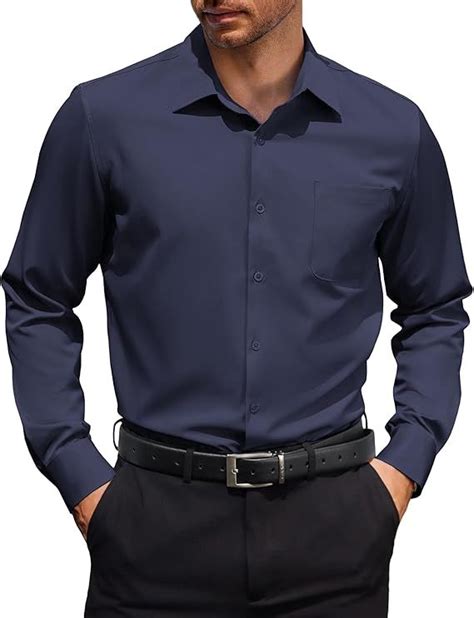Coofandy Camisa De Vestir Para Hombre De Manga Larga Con Botones
