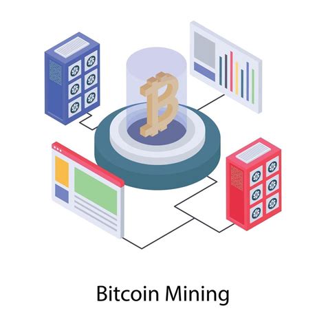 Bitcoin Data Mining 2730309 Vector Art At Vecteezy