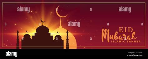 Eid Mubarak Occasion Banner Design Stock Vector Image And Art Alamy