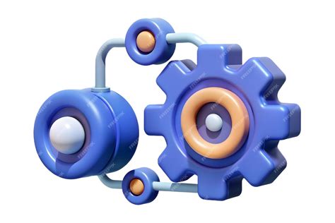 Ai Powered Automation Flow Vector Concept With Gears And Data Streams