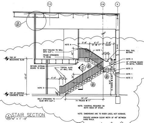 Steel Stairs Construction Details Dwg