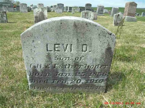 Levi D Yoder 1856 1910 Find A Grave Memorial