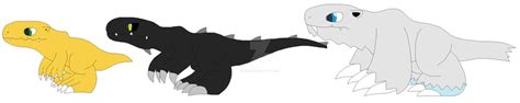 Agumon Blackagumon Snowagumon By Mf217 On Deviantart