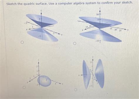 Solved Classify The Quadric Surface Z2 X² Y² 9 O