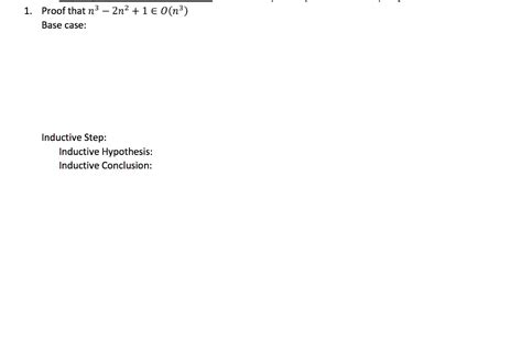 Solved Proof That N3 2n2 1 E O N3 Base Case 1