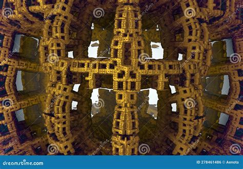 Fractal Rendering Extraterrestrial Architecture Stock Illustration Illustration Of Edifice