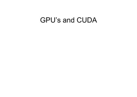 Gpu Cuda Ppt