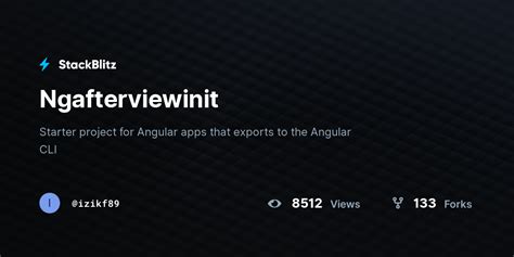 Ngafterviewinit Stackblitz