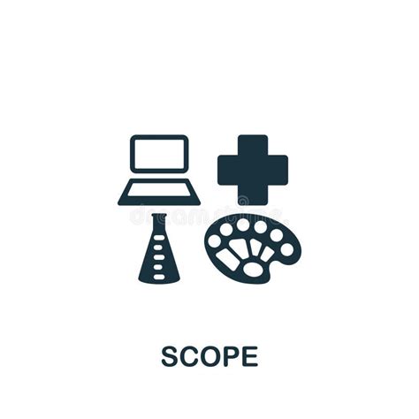 Scope Icon Monochrome Simple Sign From Performance Collection Stock