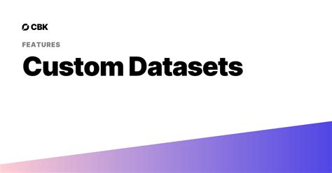 custom datasets