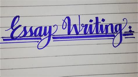 How To Write Heading Essay Writing In Cursive Calligraphy By Urdu