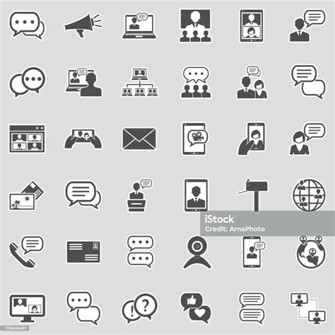 대화 아이콘입니다 스티커 디자인 벡터 일러스트레이션 Brand Name Online Messaging Platform에 대한