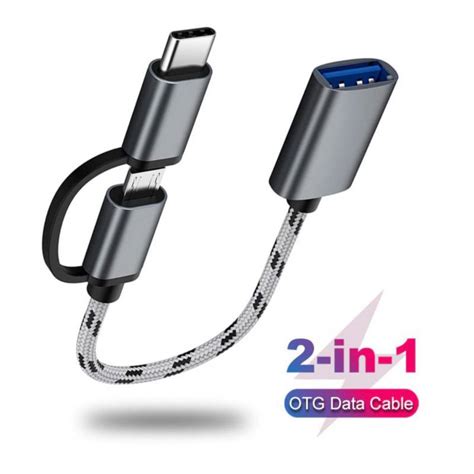Cable Convertidor Tipo C Y Micro Usb A Usb 30 Otg Celulares Generico