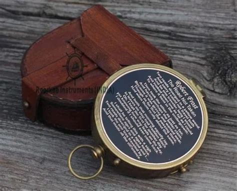 Antique Nautical Vintage Directional Magnetic Flat Compass With Famous