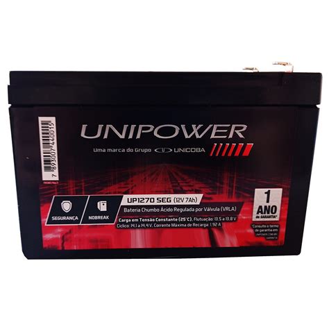 Bateria Selada V Ah SEG Unipower Alarme E Seguranca Shopee Brasil