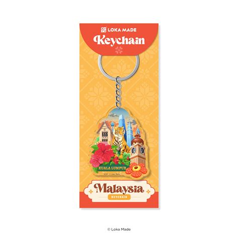 Loka Made Keychain Malaysia Stripes
