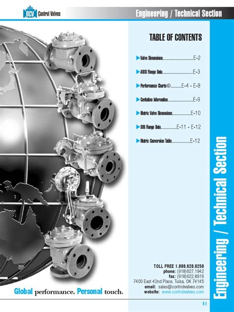 Ocv Control Valves Technical Section Pdf Valve Pressure