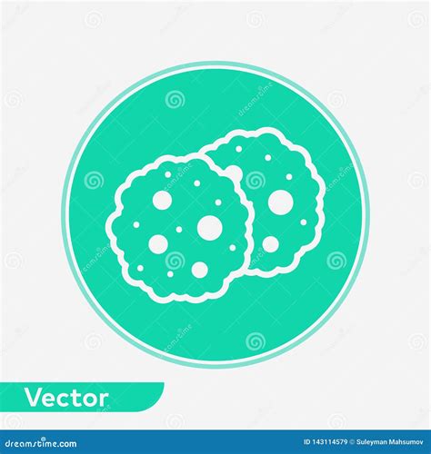 S mbolo De La Muestra Del Icono Del Vector De La Galleta Ilustración
