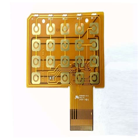 Yellow Soldermask Flexible Pcb Prototype Fr4 Stiffener Touch Fpcb