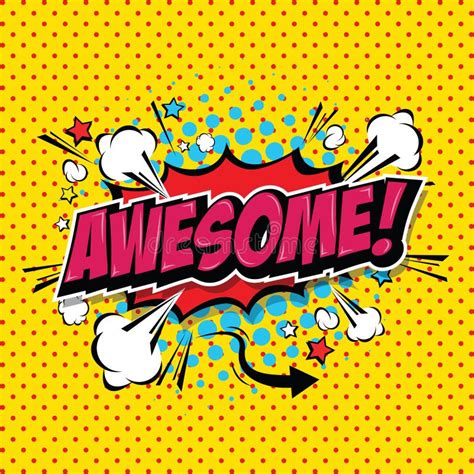 Awesome! Comic Speech Bubble. Vector Eps 10 Stock Vector - Illustration of design, bubble: 173001586