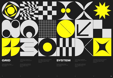추상 기하학적 모양이 있는 스위스 포스터 디자인 템플릿 양식 문서에 대한 스톡 벡터 아트 및 기타 이미지 양식 문서 추상적인 패턴 Istock