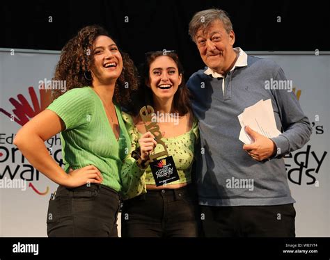 Stephen Fry Presents Catherine Cohen With Her Award For Best Newcomer At The 2019 Daves