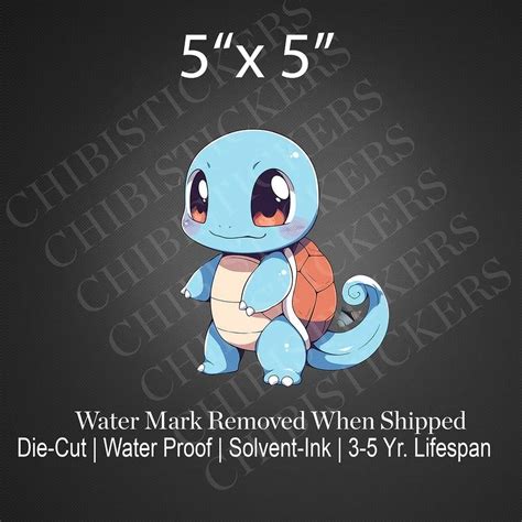 Kira Sticker With Squirtle Turtle Squad Pokemon Car Peeker Squirtle