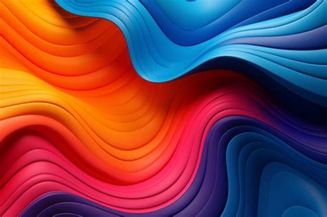 Premium Photo Vibrant Waves Enchantingly Bold HD Wallpaper With