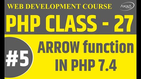 Arrow Funciton In Php 74 Youtube
