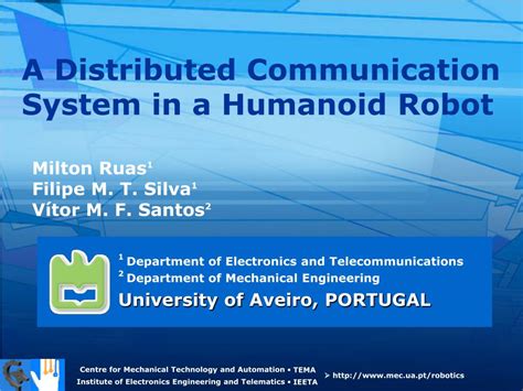 Ppt A Distributed Communication System In A Humanoid Robot Powerpoint