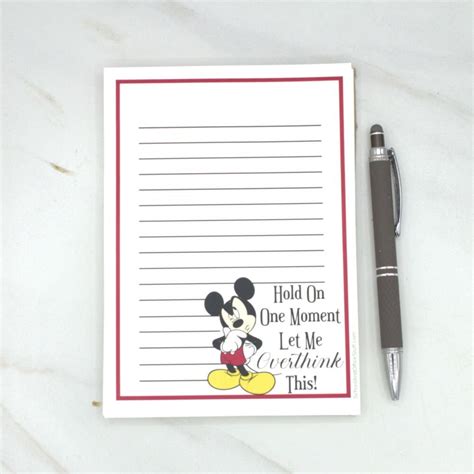 Mickey Mouse Notepad 3 Memo Notepad 5x7 Notepad Etsy
