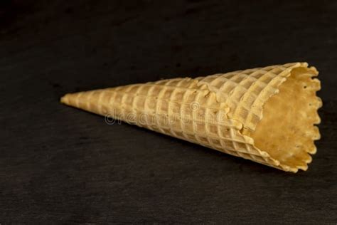 Several Waffle Cones For Ice Cream Stock Image Image Of Delicious