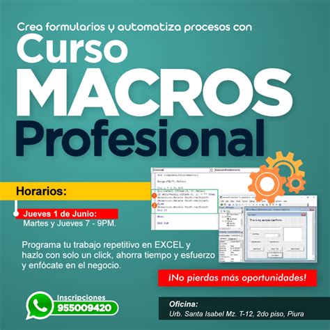 accom perÚ 🟢🧠 curso de macros excel el curso que tu cv
