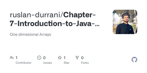 GitHub Ruslan Durrani Chapter Introduction To Java Solution Codes One Dimesional Arrays