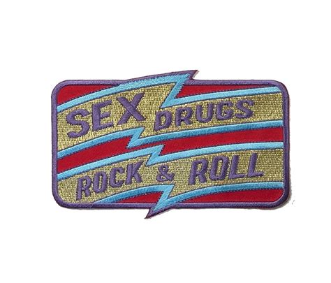 Sex Drugs Rock And Roll Embroidered Patch Rock N Roll Knife Fi
