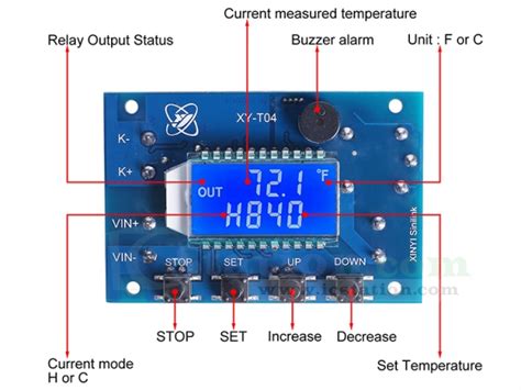 Xy T04 High Temperature Controller With K Type Thermocouple 99℃~999