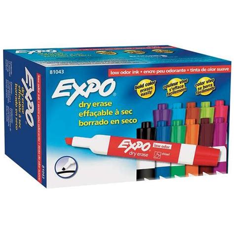 Expo Dry Erase Marker Set Chisel Tip Assorted Colors PK Low Odor Zoro