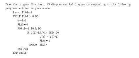 Solved Draw The Program Flowchart NS Diagram And PAD Chegg