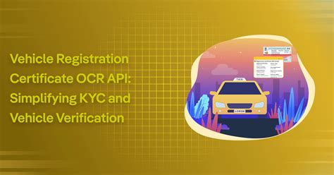 Vehicle Registration Certificate OCR API Simplifying KYC