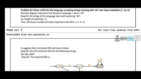 Rgpv Theory Of Computation Unit Youtube