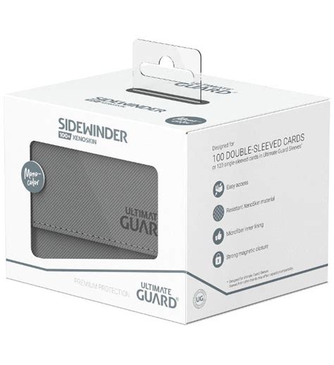 Ultimate Guard Sidewinder 100 Xenoskin Monocolor Deck Box Cinza
