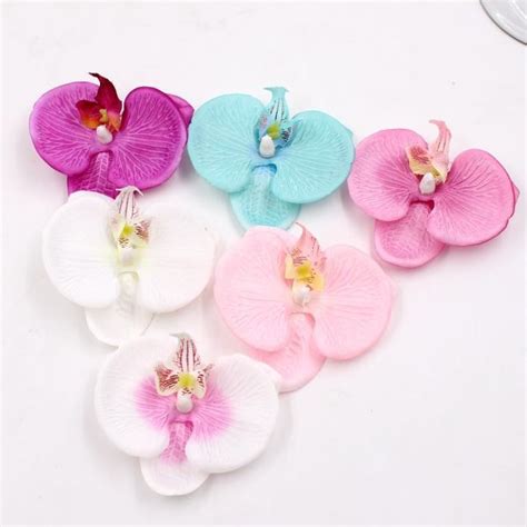 Pkr 271 12 Off 10pcs Silk Butterfly Orchid Artificial Flowers