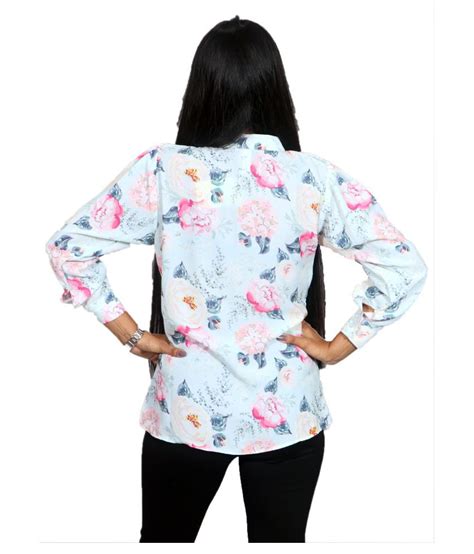 Pyramid Fashion Poly Crepe Tunics Blue Buy Pyramid Fashion Poly