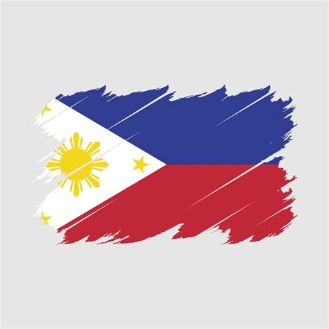 Philippines Flag Brush Vector 16923878 Vector Art At Vecteezy