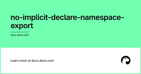 No Implicit Declare Namespace Export