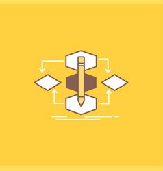 Algorithm Design Method Model Process Flat Icon Vector Image